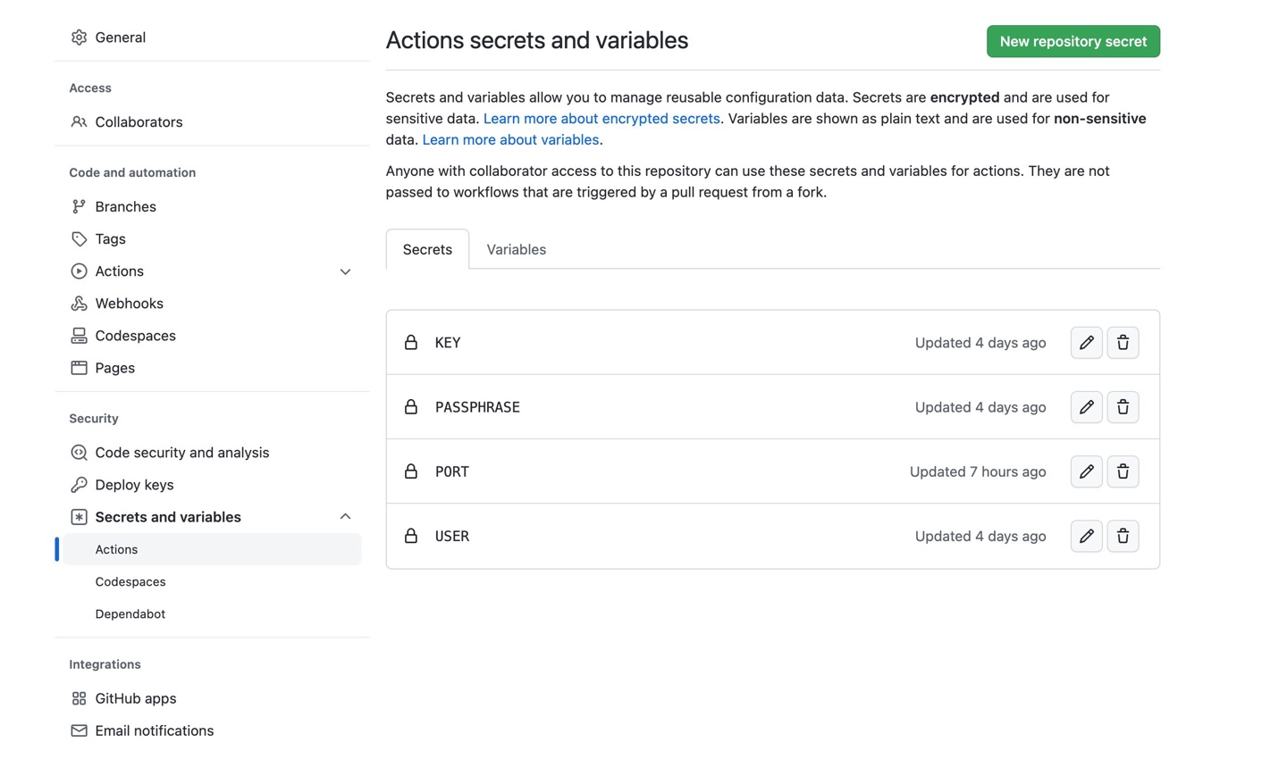 GitHub ActionsのSECRETSを設定する方法 - とりあえず書いときますか。